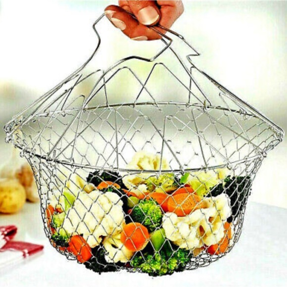 Kitchen | Multi Use Collapsable Stainless Steel Colanderbasket ...